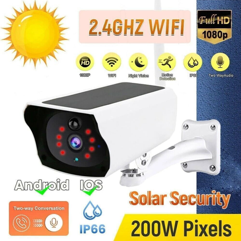 Wireless Rechargeable Battery Powered Solar Outdoor Security Camera ...
