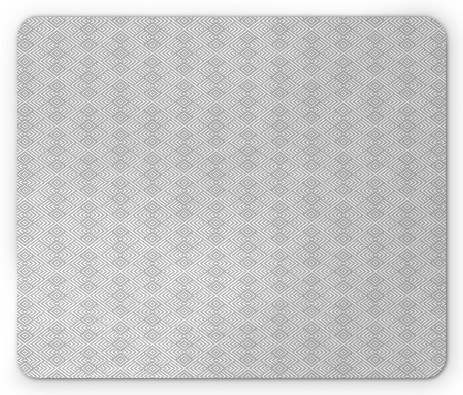 Grey Geometric Mouse Pad, Repeating Geometric Tiles with Rhombus and ...