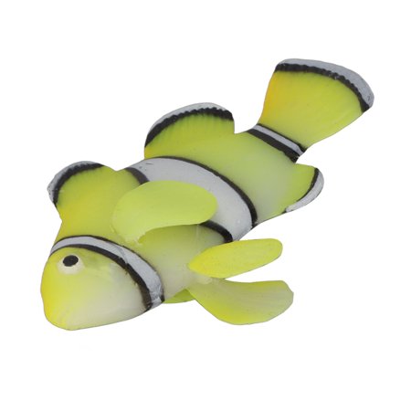 Aquarium Floating Clownfish Decoration, Vivid Silicone Fake Moving ...