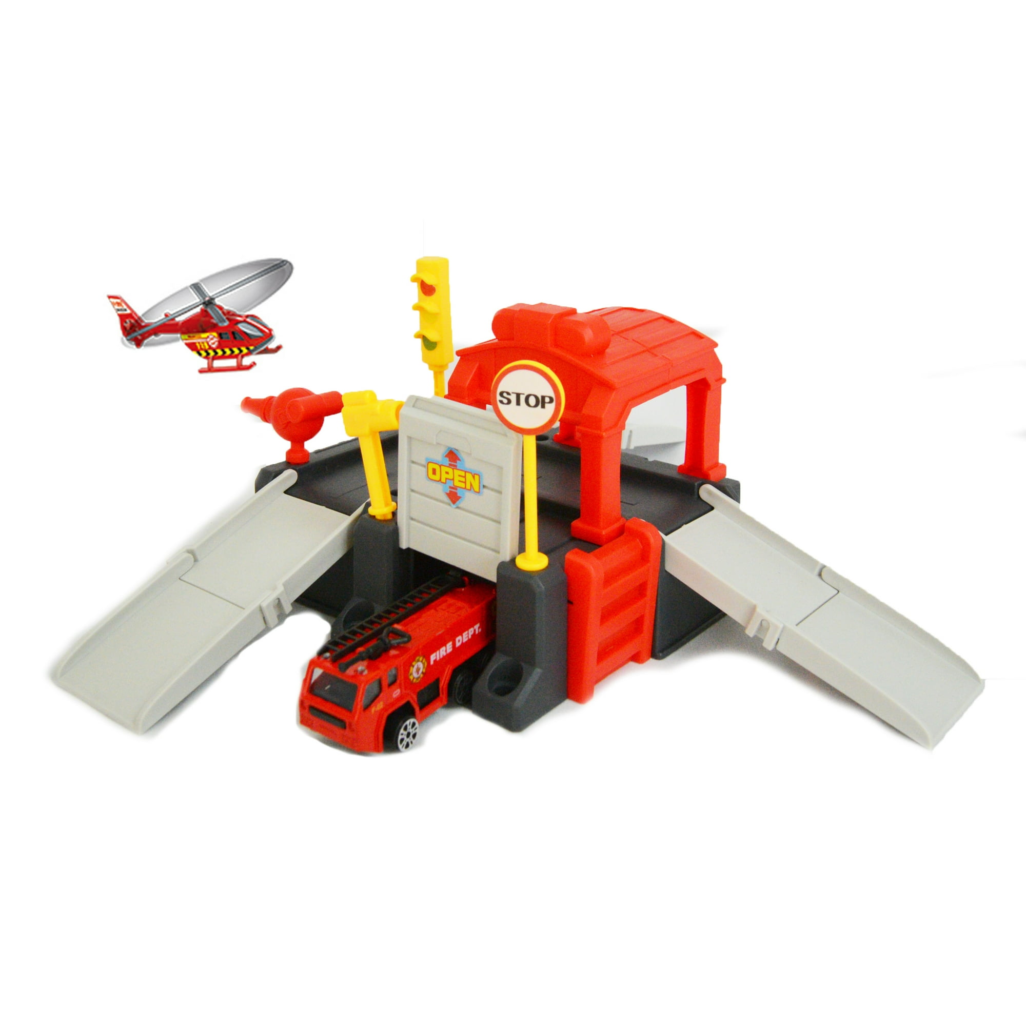Click here for Bpc City Fire Fighting Squad Parking Garage Toy Se... prices
