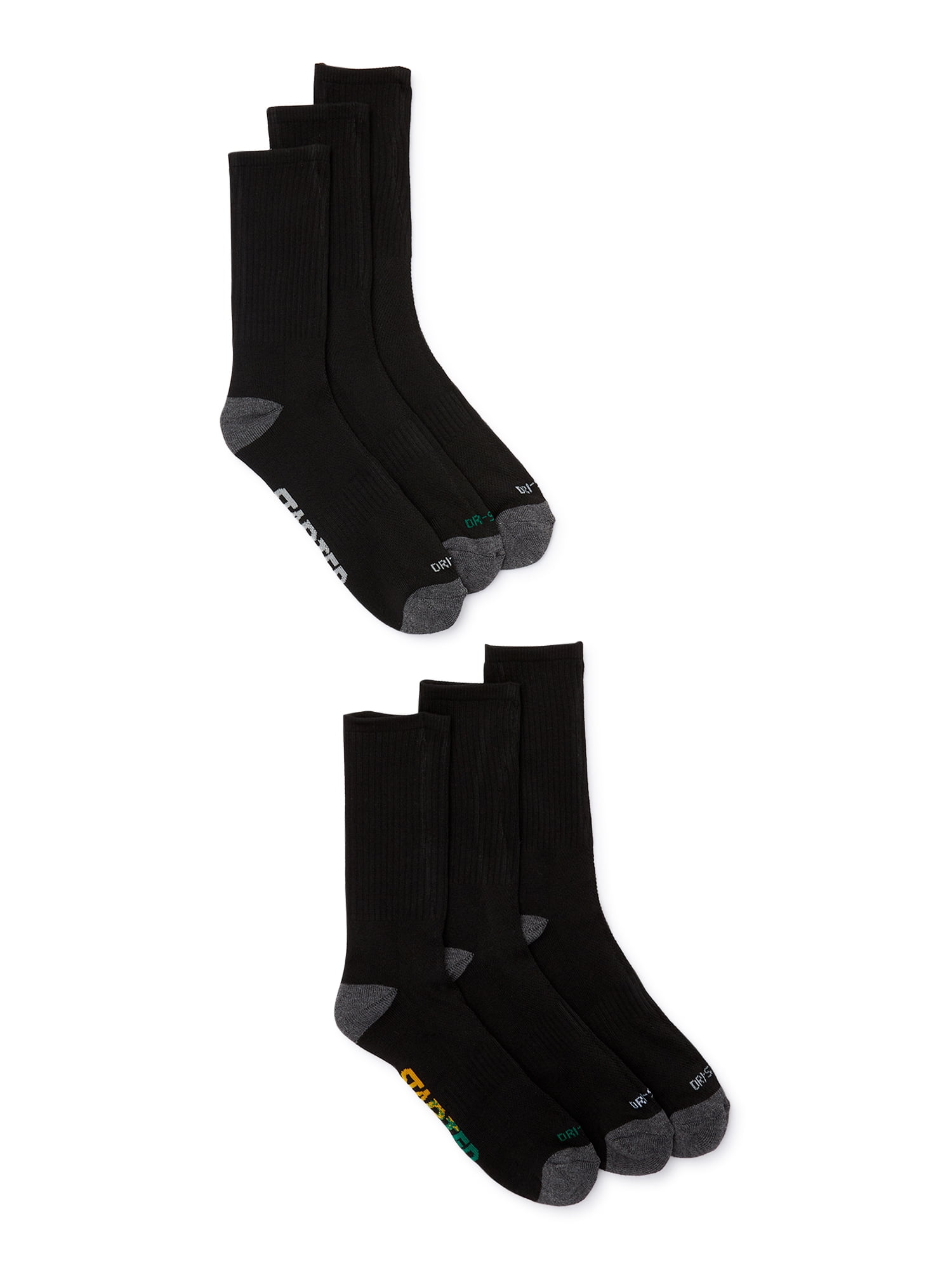 Starter Men's Ombre Logo Crew Socks, 6-Pack - Walmart.com