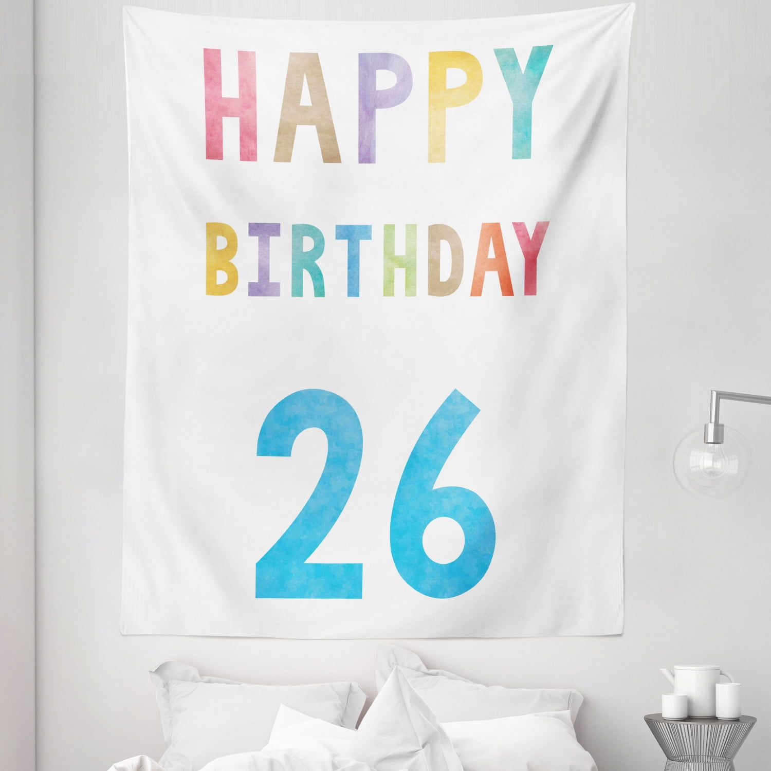 Colorful Tapestry, Soft Pastel Toned Colorful Typography Design ...