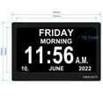 TROCOTN 10 Inch Electric Powered Digital Calendar Clock with Day & Date ...