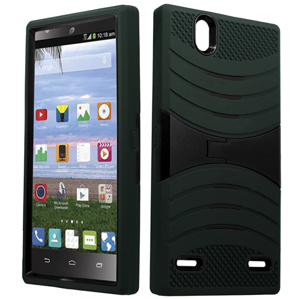 (XL) ZTE Lever LTE Z936L Armor Case Stand Black - Walmart.com