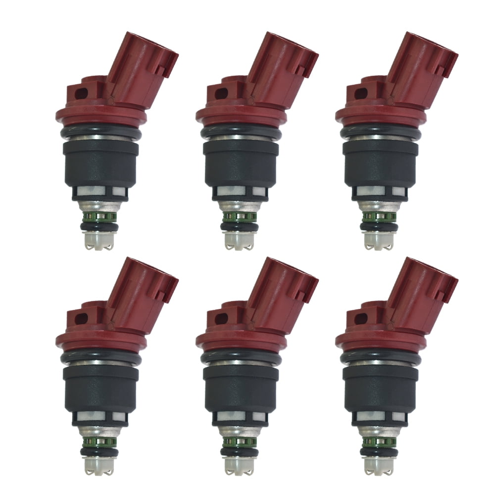 AiBaoQi 6Pcs Fuel injectors 16600-RR544 For Nissan Sunny Pulsar Lucino S13 S14 S15 SR20DE ...