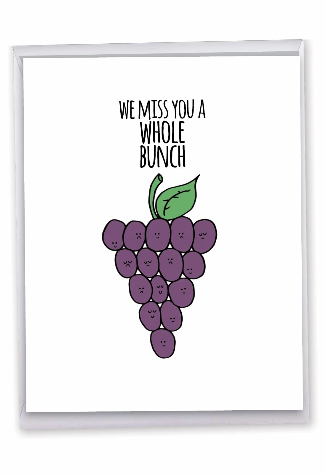 1 Jumbo Miss You Greeting Card (8.5 x 11 Inch) - FUN PUNS Miss You ...