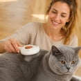Cat Dog Shedding Brush with Self Cleaning Button Ergonomic Handle Pet ...