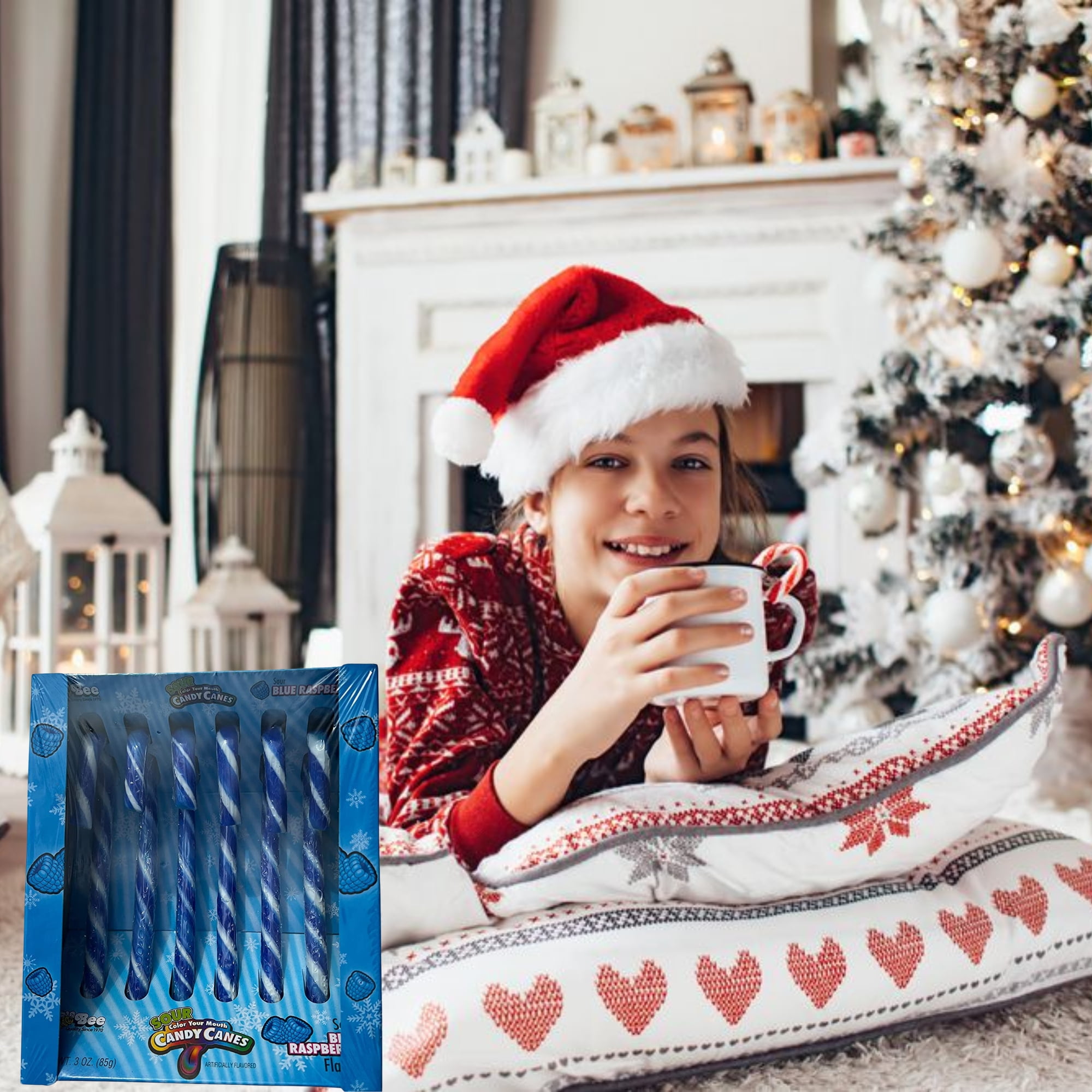 Blue Raspberry Candy Canes