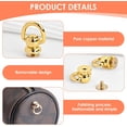 6 Pcs DRings for Purse Hardware Kit, Solid Brass Leather Rivets Kit ...