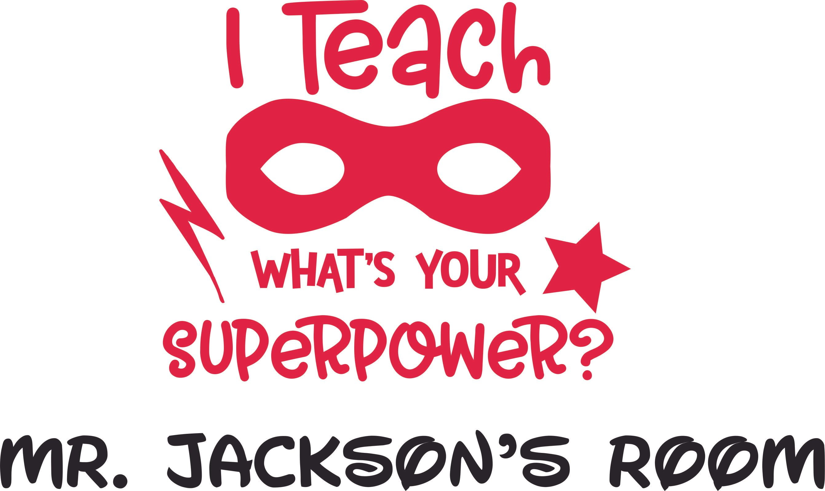 Super Teacher Classroom Hero Personalized Wall Decal for Teachers ...