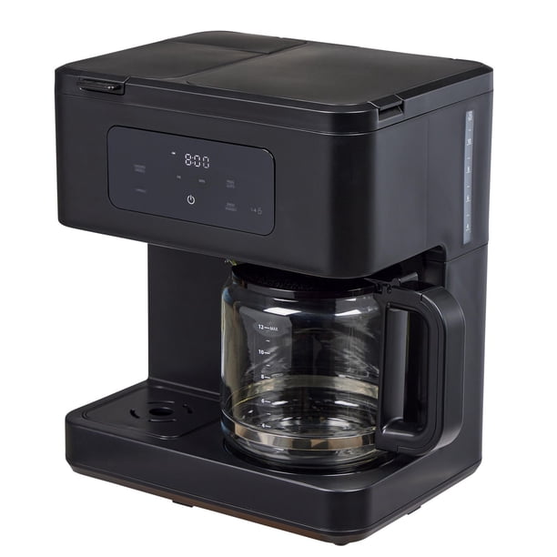 Mainstays Dual Brew Side by Side Coffee Maker, 12 Cup Drip plus Single ...