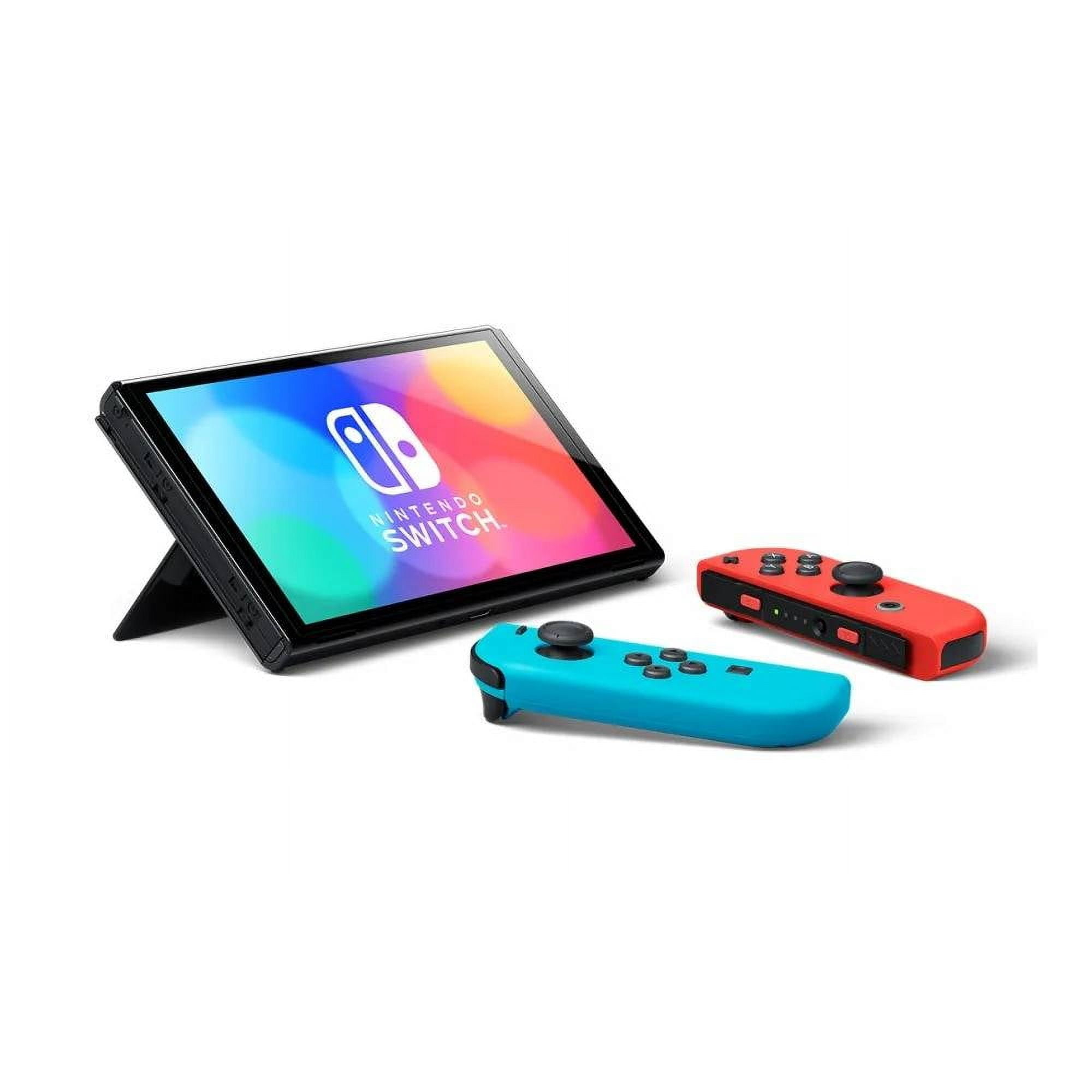 Nintendo Switch OLED Neon Blue Red with Luigi s Mansion 3 Game Walmart