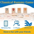 Rummy Cube 4 Player Edition with 4 Wooden Racks,108 Tiles Rummy Cube ...
