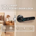 5-in-1 Wireless Smart Door Knob Lock Fingerprint Keypad Smart Life App ...