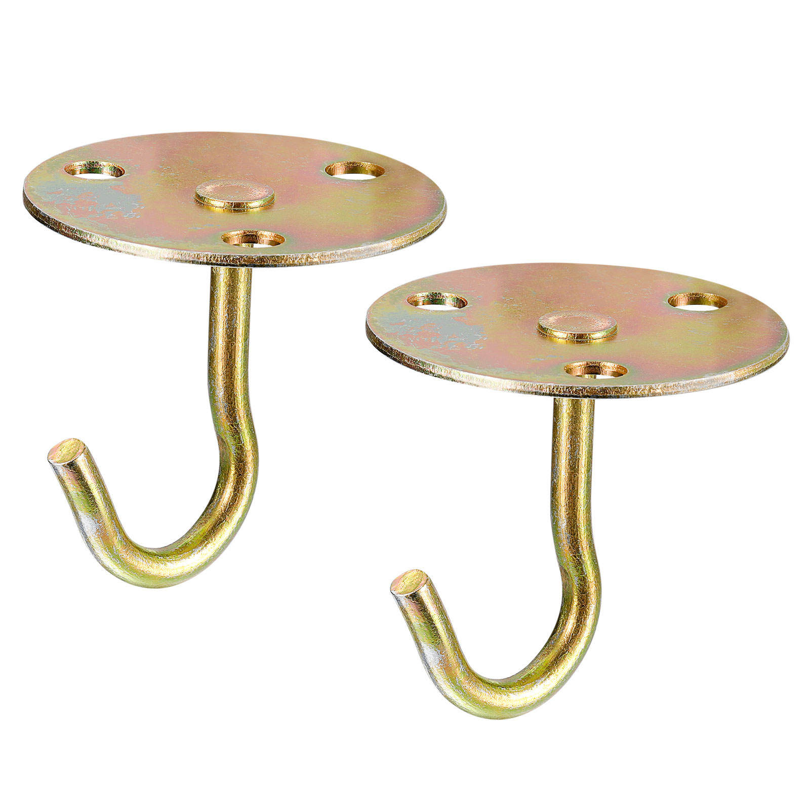 Uxcell Ceiling Hooks, 3.1 Inch Dia Round Base Screw Top Mount Overhead ...