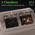 Compost Bin Outdoor Dual-Chamber Outdoor Compost Tumbler, 37.6-Gallon ...