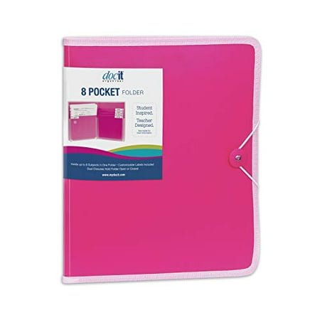 DocIt 8 Pocket Folder, Multi Pocket Folder Perfect for School, Office ...