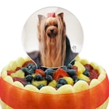 Acrylic Yorkie Yorkshire Terrier Dog Red Bow Cake Topper Party ...