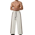 GSPCLAM Mens Sporty Pants Straight Leg Drawstring Pants with Side ...