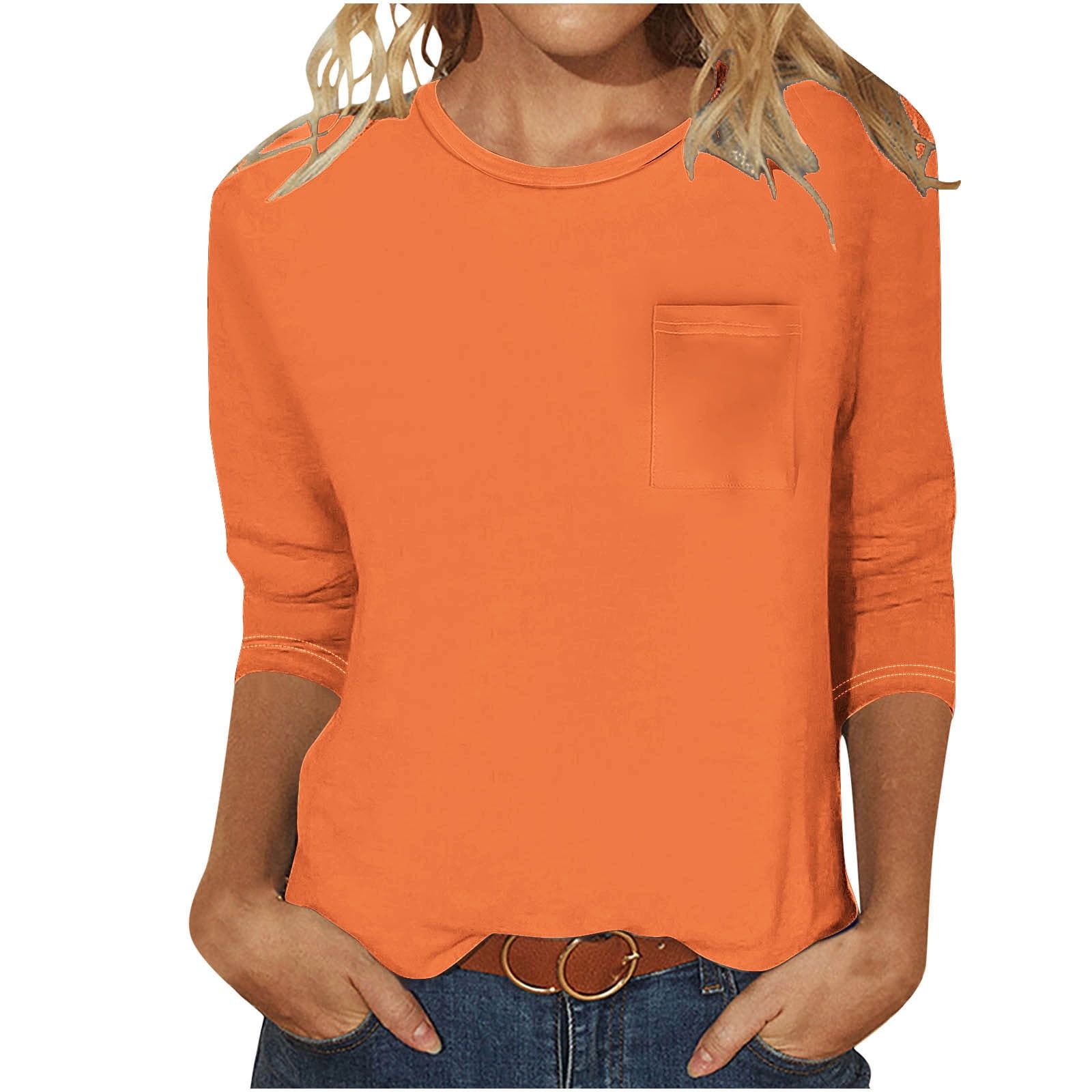 Click here for Aherbiu T Shirts For Women Crew Neck 3/4 Sleeve Sh... prices