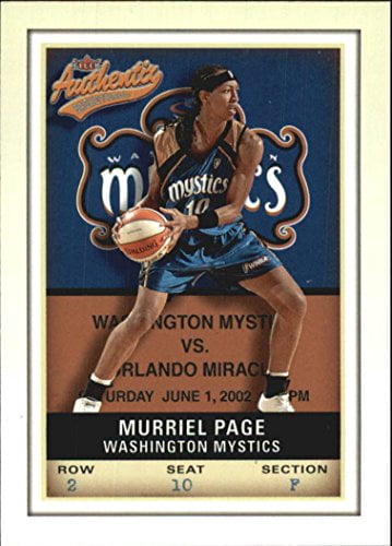 2002 Fleer Authentix WNBA #70 Murriel Page WNBA Basketball Trading Card ...