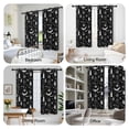 Bat and Skull Gothic Pattern Blackout Curtains,Triple Weaved Fabric ...