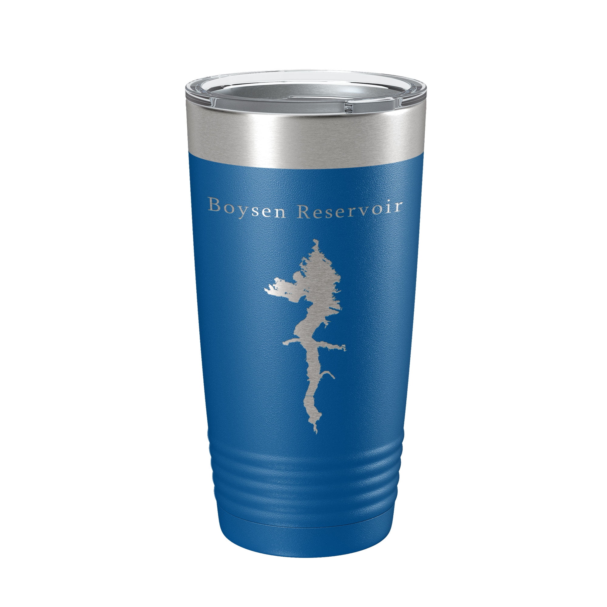 Boysen Reservoir Tumbler Lake Map Travel Mug Insulated Laser Engraved ...