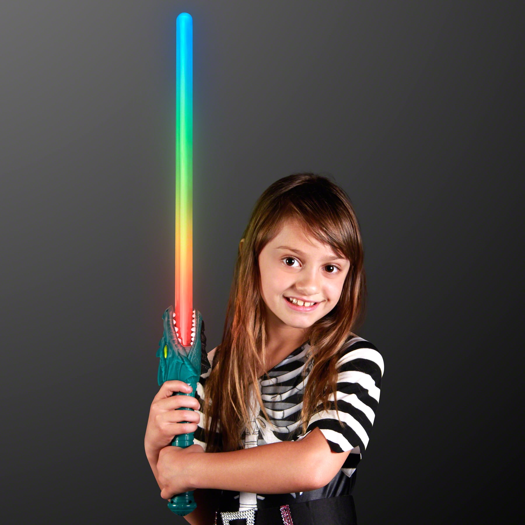 FlashingBlinkyLights LED Dragon Light Up Saber Sword with "Rawr" Sound ...