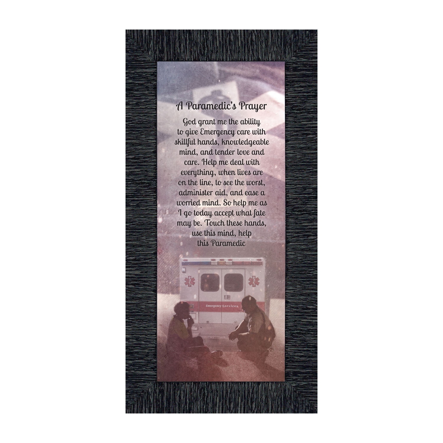 Prayer for the Paramedic Framed Poem, First Responders Gift, EMS, EMT ...