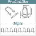 304 Stainless Steel D-Ring Anchor Shackle Clasps Stainless Steel Color ...