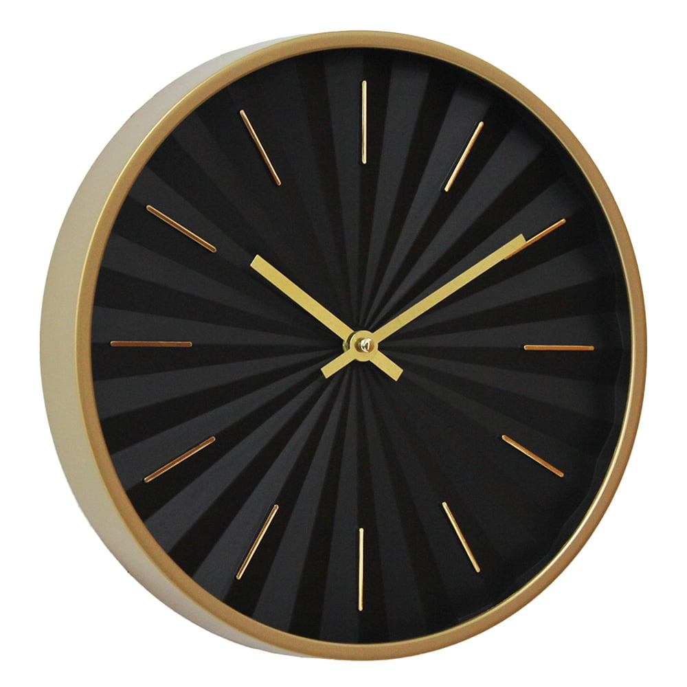 Simple 3D digital platinum wall clock is used for living room ...