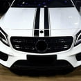 2X Black Car Hood Stripe Decal Strip Bar Graph Bonnet Sticker Custom ...