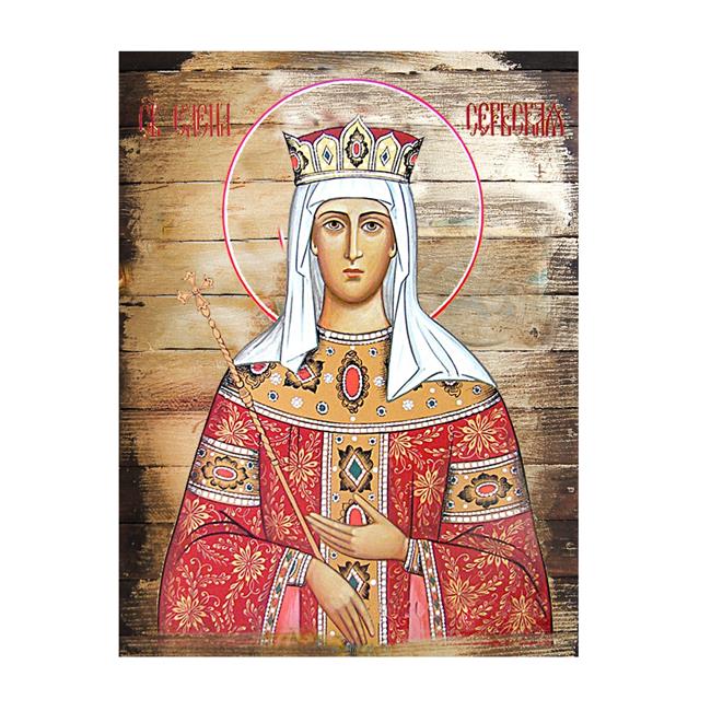 Saint Elena Icon Painting on Gold-Plated Wooden Block | Walmart Canada