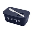 Butter Dish with Lid & Stainless Steel Spreader, Airtight BPA-Free ...