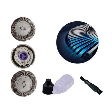 Ultra-sharp 3 pcs Triple-Head Replacement Heads w/Rozor Shaver Oil+ ...