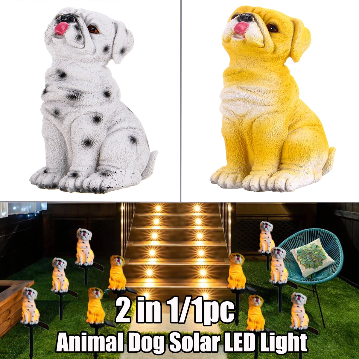 Animal Solar Powered Lights Garden Walkway Solar Powered Outdoor Lawn ...