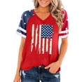 250 Years Of Freedom Shirt Women's Casual Independence Day Print V Neck ...