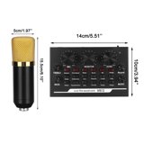 Podcast Condenser Microphone Equipment Bundle, Live Sound Card DJ Mixer ...