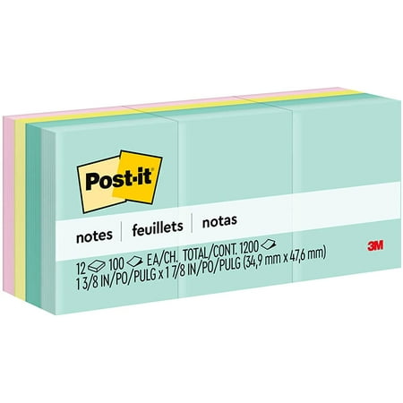 Post it Notes Original Sticky Notes, 1.5" 2", 18 Pads, 100 Sheets/Pad ...