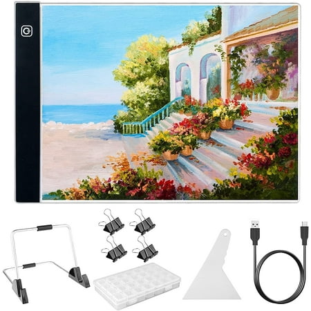 Set of 5 Diamond Painting Light Pad Kit with Metal Stand, A4 LED Light ...