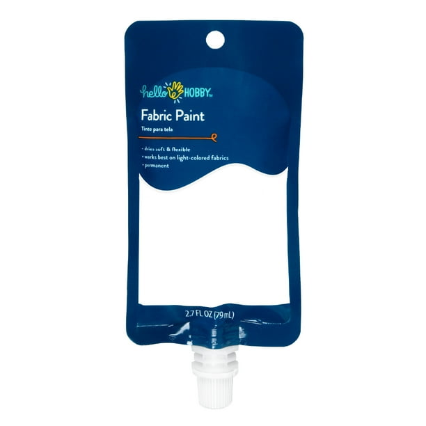 Hello Hobby Brush-On Fabric Paint, White, 2.7 Fl. Oz. - Walmart.com