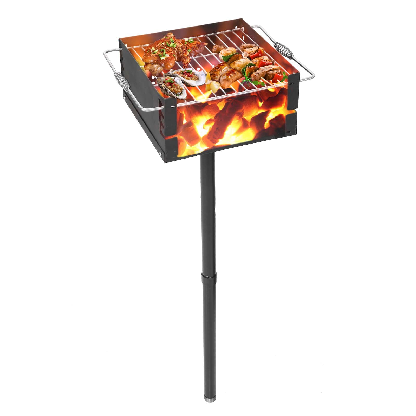 Park Style Convenient Grill, Heavy Duty Park Charcoal BBQ Grill with ...