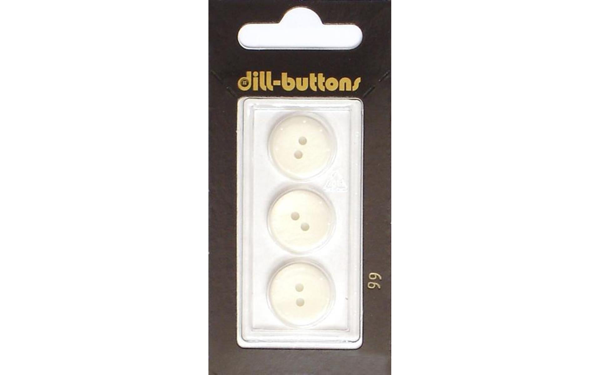 Dill Buttons 23mm 2pc 2 Hole White & Black - Walmart.com
