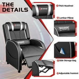 Devoko Massage Gaming Recliner Chair, PU Leather, Home Theater Seating ...