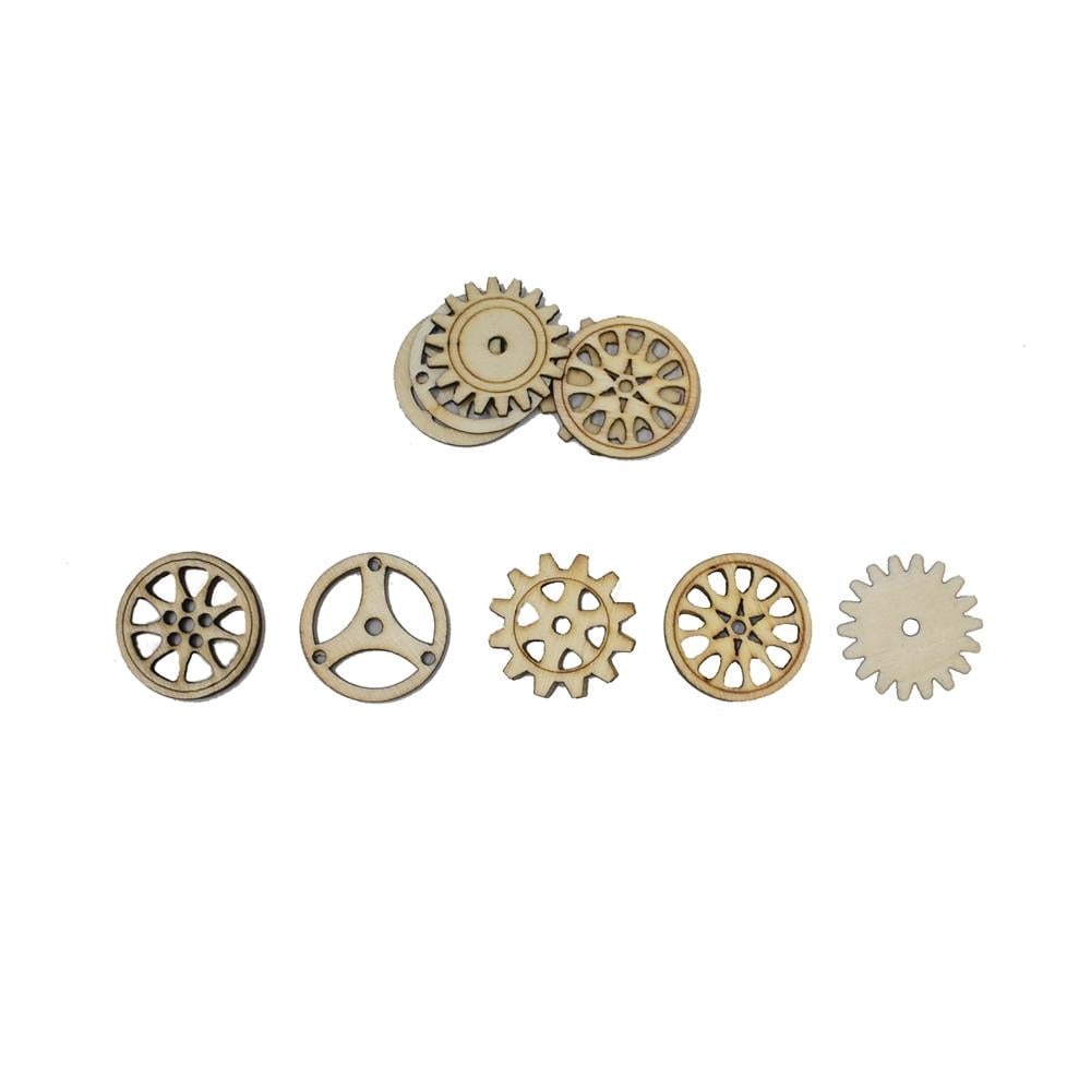 Laser Cut Assorted Wood Gears and Cogs, Natural, 15-Piece - Walmart.com