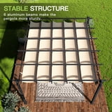 Aoxun 12x14 Outdoor Pergola, Patio Aluminum Pergola with Upgraded ...