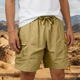 AGKIZG Solid Color Men Gym Shorts Elastic Waist Zipper Pockets ...