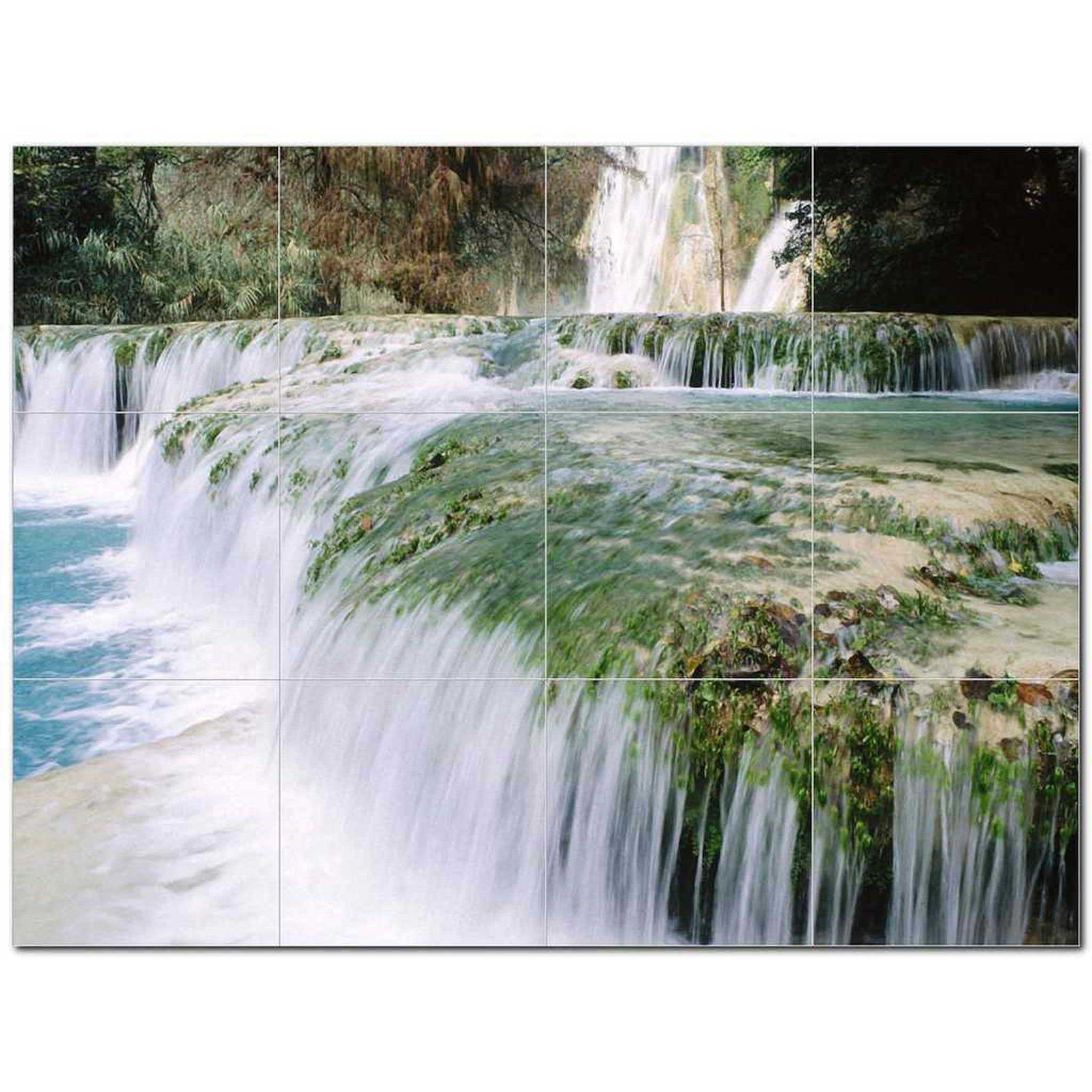 Waterfalls Photo Ceramic Tile Mural Kitchen Backsplash Bathroom Shower ...