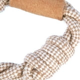 SPOT Dura-Fused Durable Leather Ring with Rope Dog Toy, Assorted ...