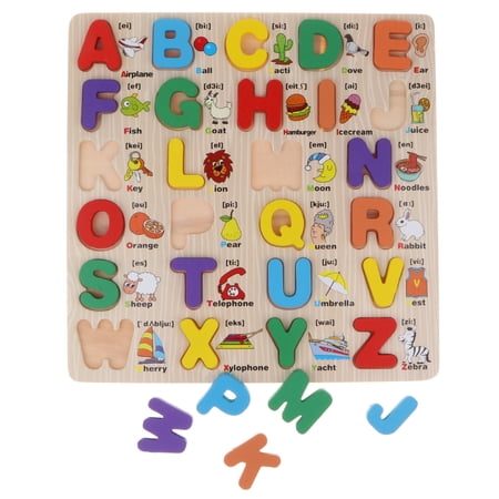 Wooden Alphabet ABC Baby Puzzle for Toddlers 2 3 Years - Alphabets ...